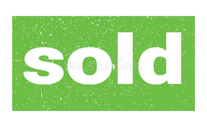Sold Text Written on Green Stamp Sign Stock Illustration - Illustration ...