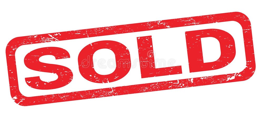 SOLD Text Written on Red Rectangle Stamp Stock Illustration ...