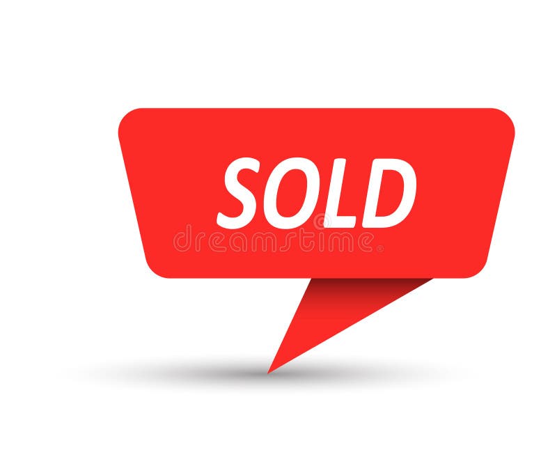 SOLD. Vector Banner, Pointer, Sticker, Label or Speech Bubble Stock ...