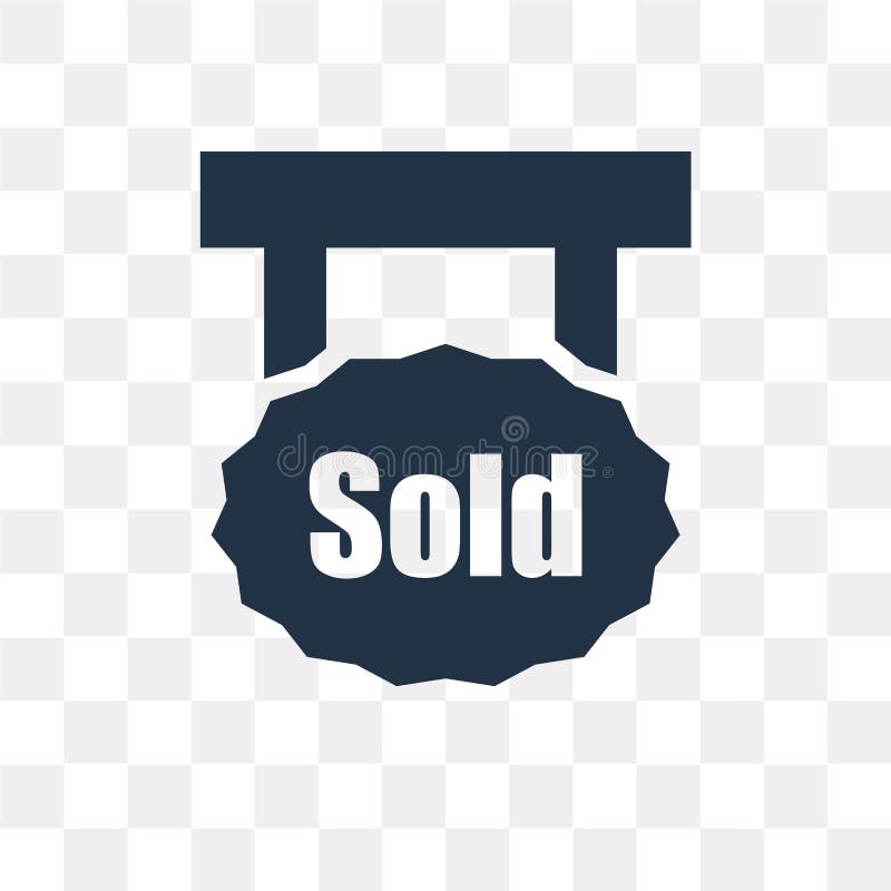 Sold Icon Vector Isolated on White Background, Sold Sign , Linear ...