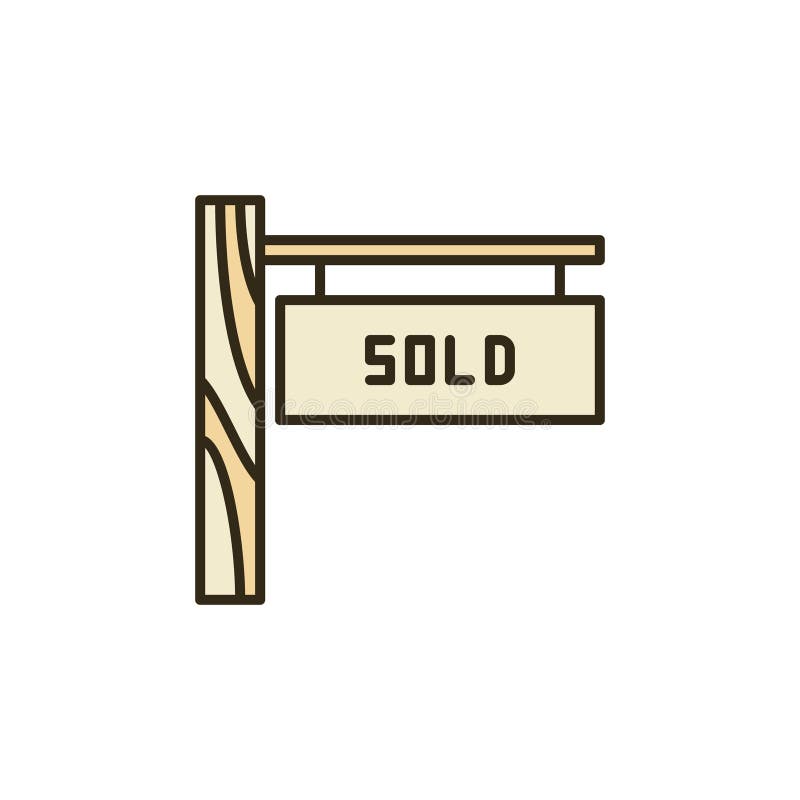 Sold Vector Real Estate Concept Modern Icon Stock Vector - Illustration ...