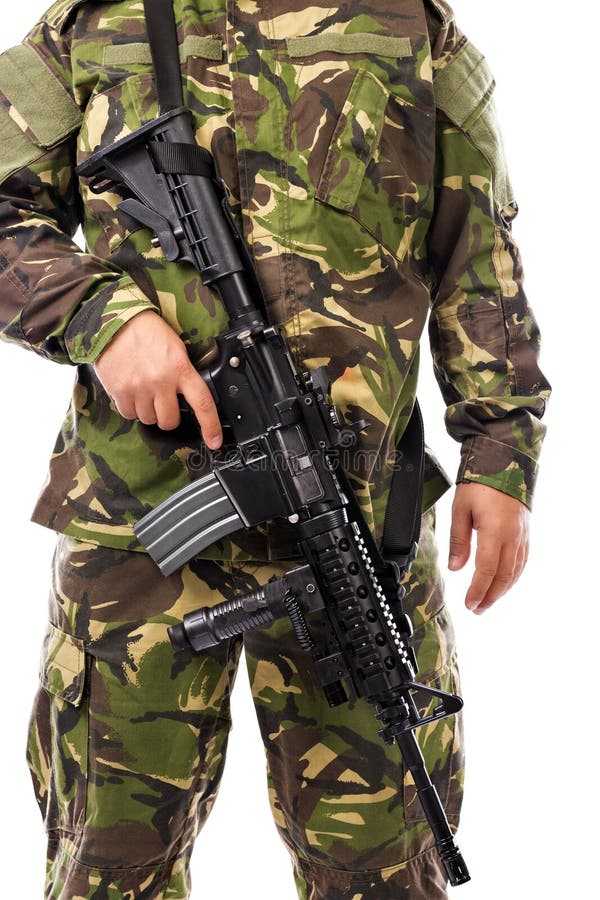 Soldado com rifle imagem de stock. Imagem de especial - 30242699