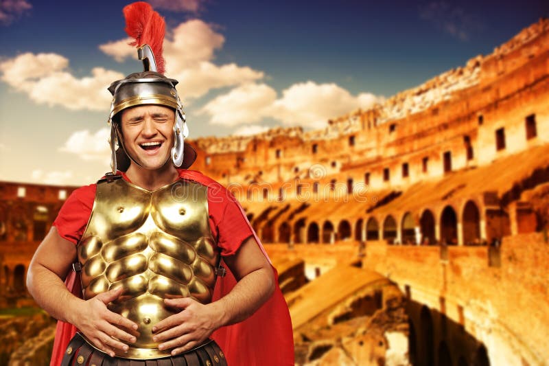 Soldado Romano Do Legionary Foto de Stock - Imagem de romano, riso ...