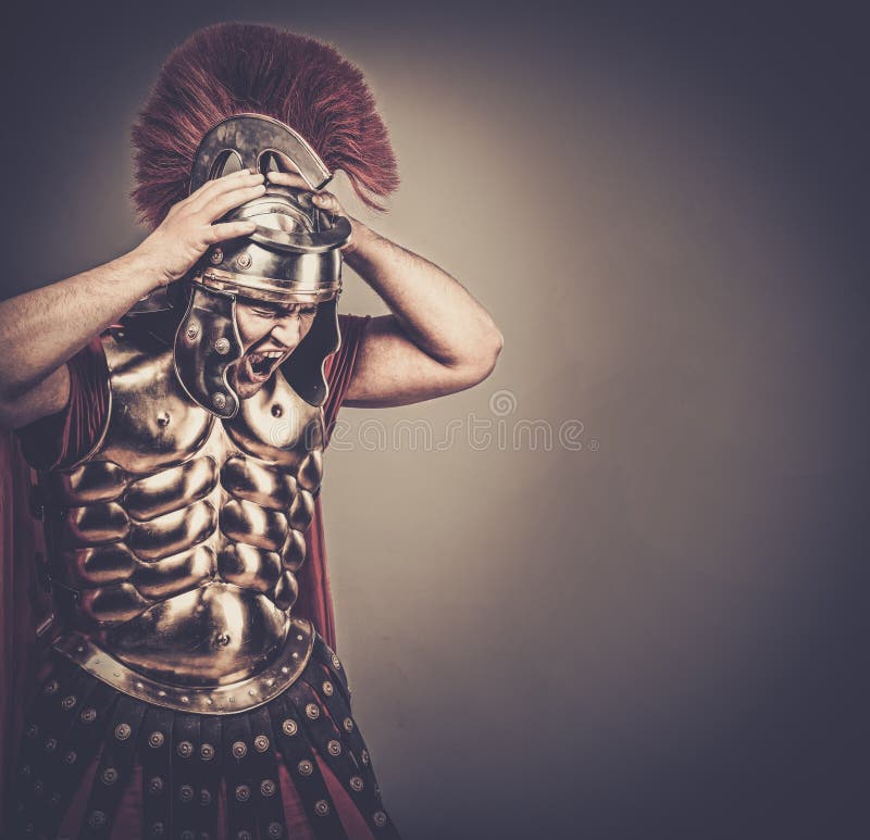 Soldado Romano Do Legionary Foto de Stock - Imagem de dourado, cinzento ...