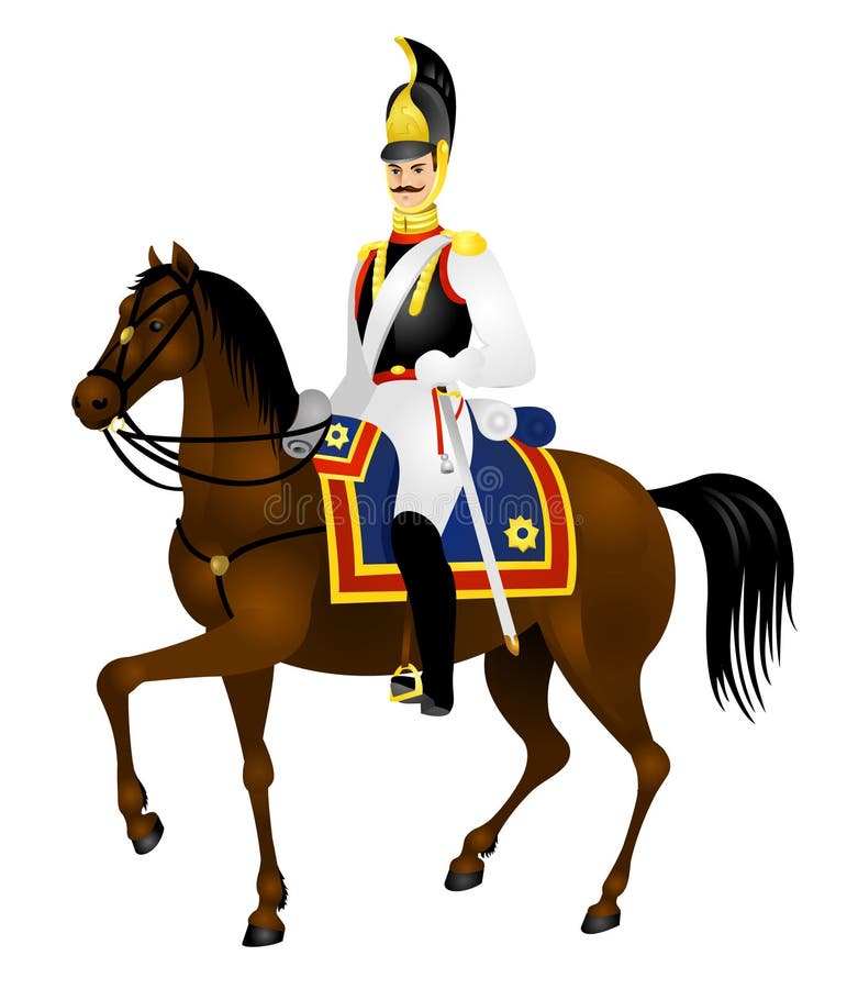 Cavaleiros De Cavalaria, Cuirasseiro, Cavalo Ilustração do Vetor ...