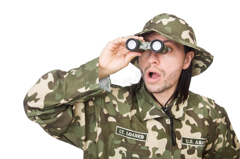 Soldato Divertente Nei Militari Immagine Stock - Immagine di fanteria ...