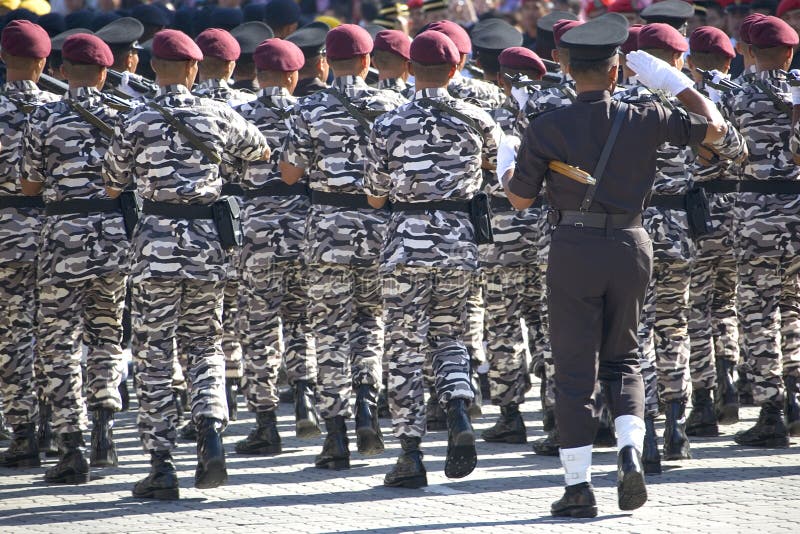 Marche de soldats. photo stock. Image du troupes, bras - 3597622