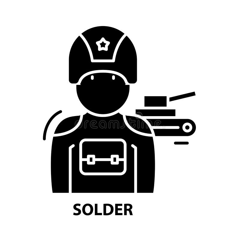 Solder Icon, Black Vector Sign with Editable Strokes, Concept ...