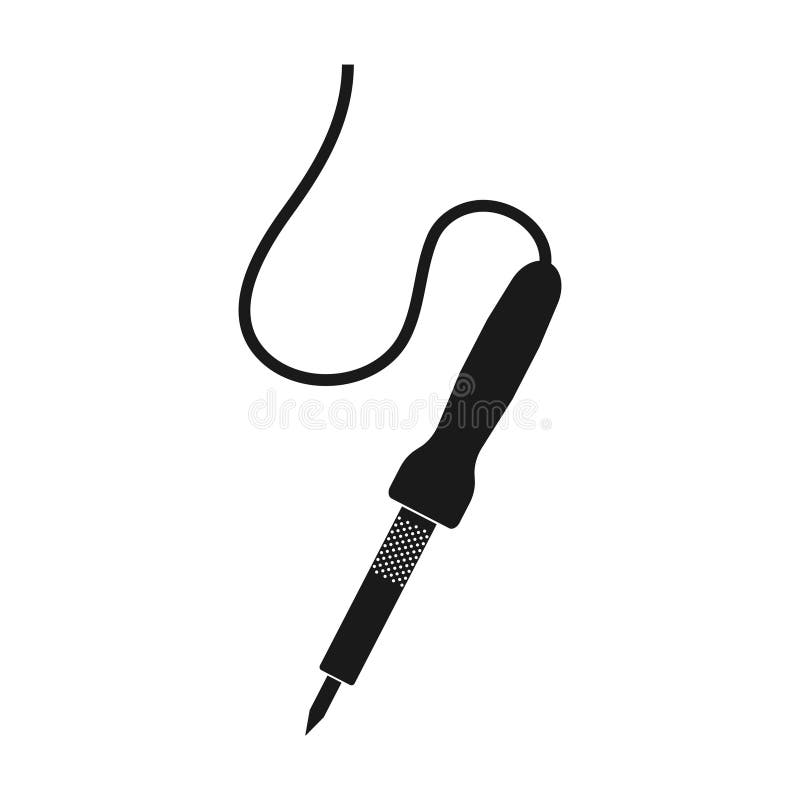 Solder iron icon vector stock illustration. Illustration of tool ...