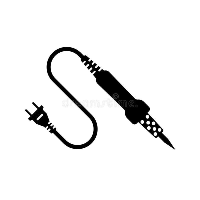 Soldering Gun Silhouette. Black and White Icon Design Elements on ...