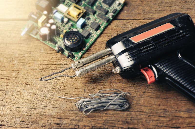 Soldering iron stock image. Image of manufacturing, electronic - 75609129