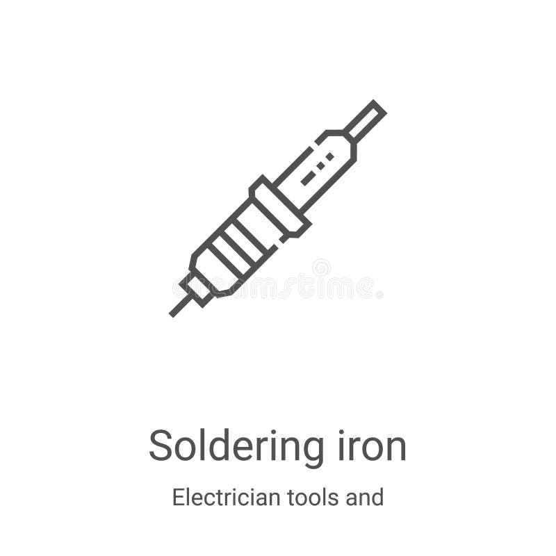Soldering Iron Icon Vector from Electrician Tools and Elements ...