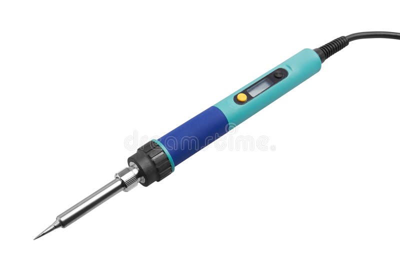 Soldering Iron and Microcircuit.Computer Motherboard Repair Stock Image ...