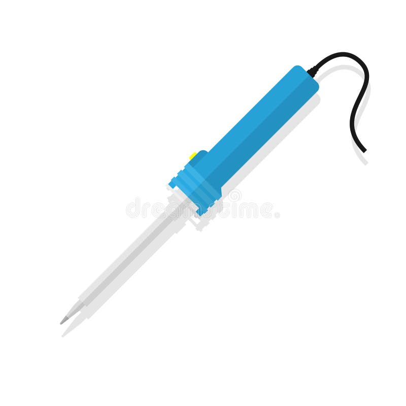 Soldering Iron Flat Vector Design Isolated on White Background ...