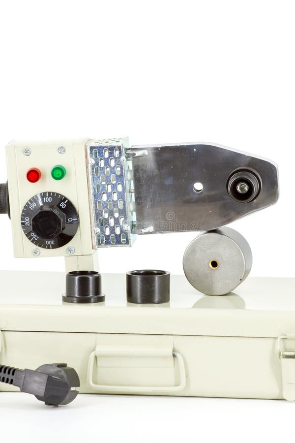 Soldering Iron Plastic Pipes Stock Image - Image of industrial, heater ...