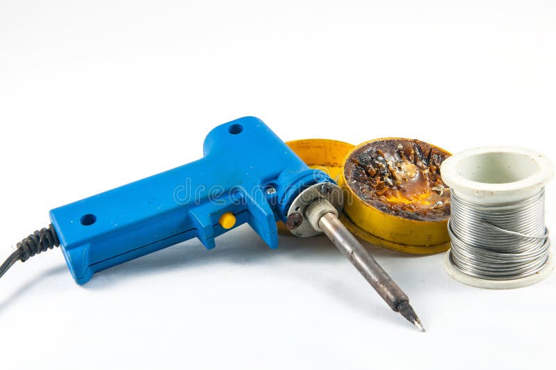 Soldering iron soldering. stock image. Image of rosin - 31698893