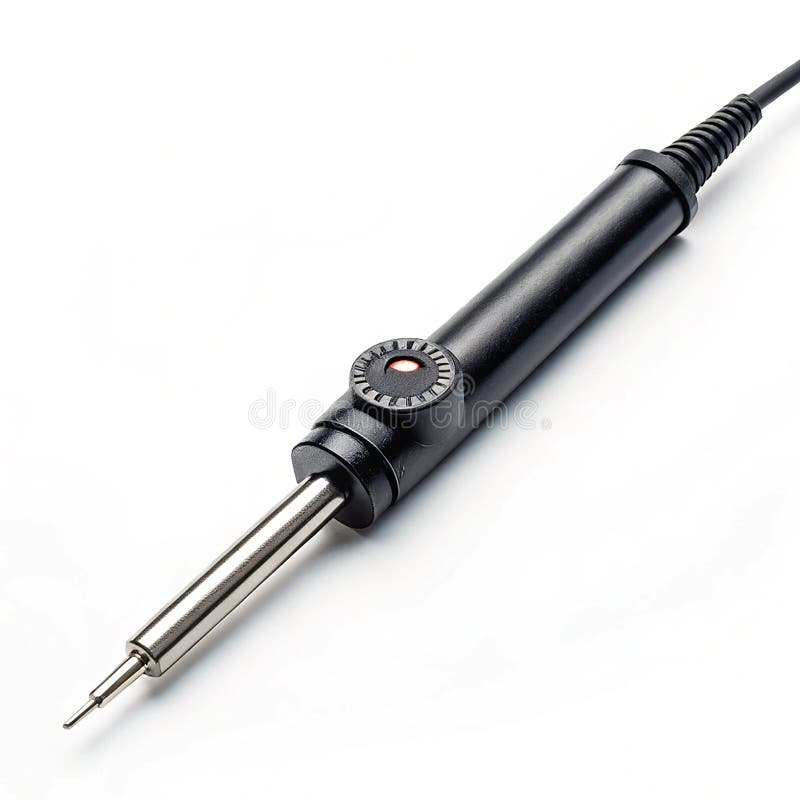 Soldering Iron with Temperature Control Stock Illustration ...