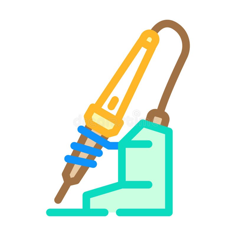 Soldering Iron Tool Work Color Icon Vector Illustration Stock Vector ...