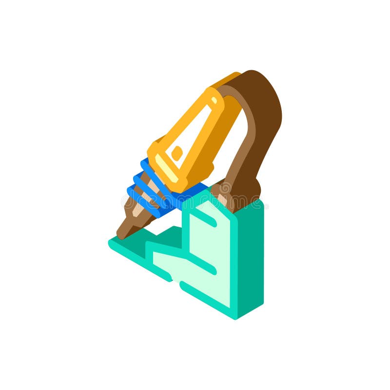 Soldering Iron Tool Work Isometric Icon Vector Illustration Stock ...