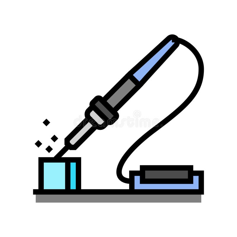 Soldering Materials Engineering Color Icon Vector Illustration Stock ...