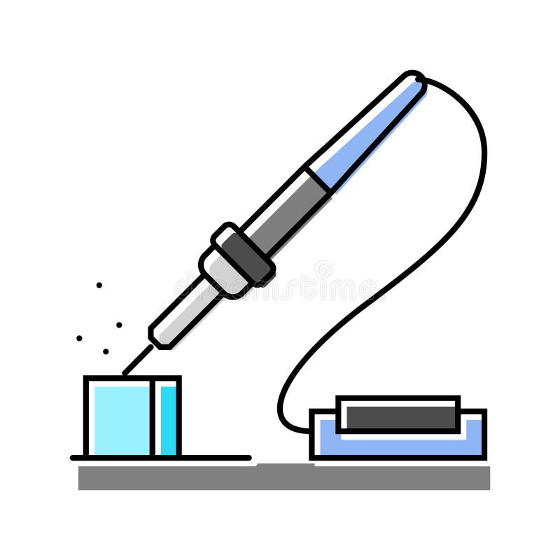 Soldering Materials Engineering Color Icon Vector Illustration Stock ...