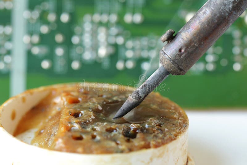 Soldering Paste Solder Rod Cleaning Stock Photo - Image of electronic ...