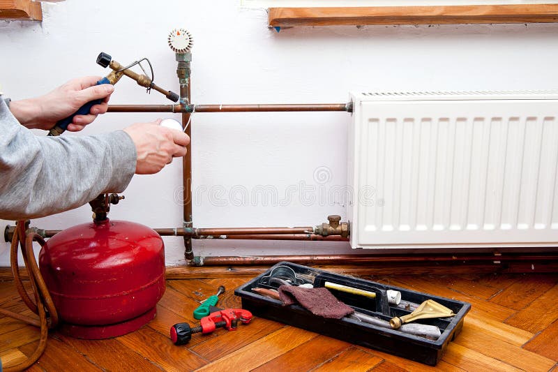 Soldering Pipe stock image. Image of torch, tools, central - 36199833