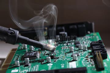 Soldering process stock image. Image of repairing, manufacturing - 17121711