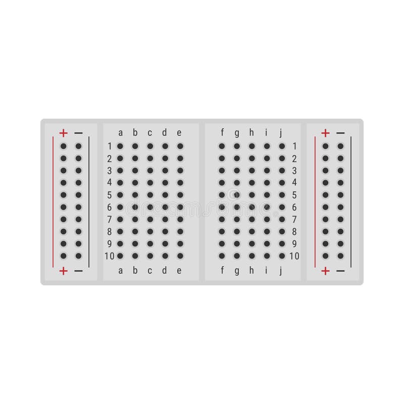 Solderless Breadboard Isolated on White Stock Vector - Illustration of ...
