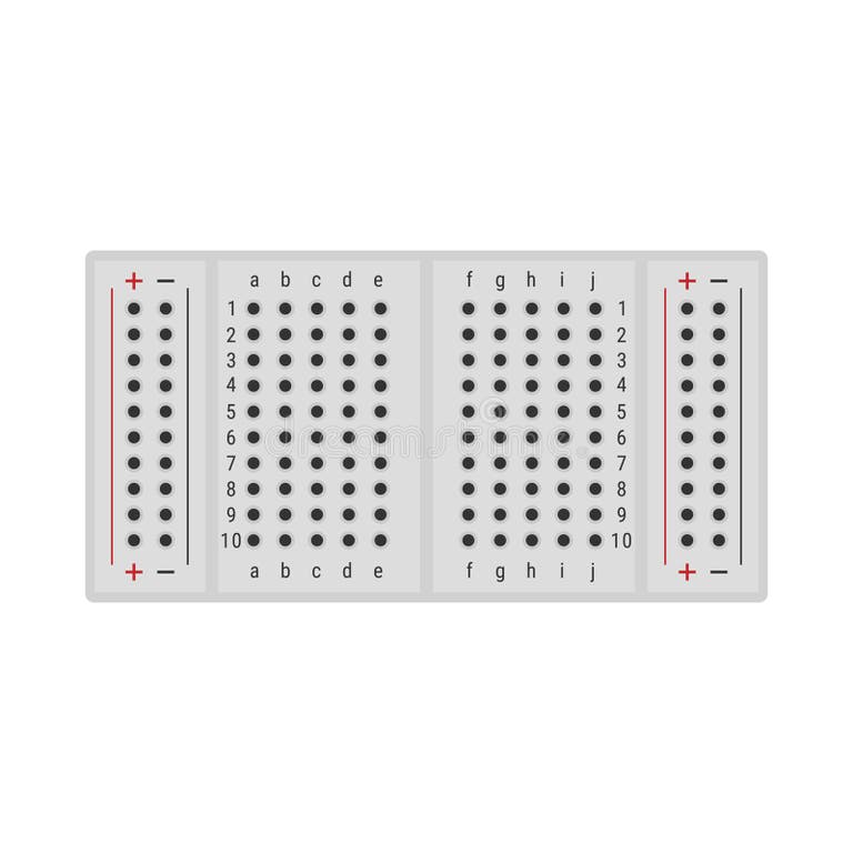 Solderless Breadboard Isolated on White Stock Vector - Illustration of ...