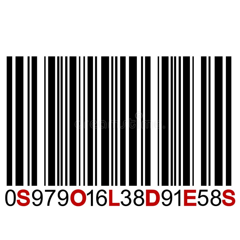 SOLDES message on barcode stock vector. Illustration of soldes - 97940955