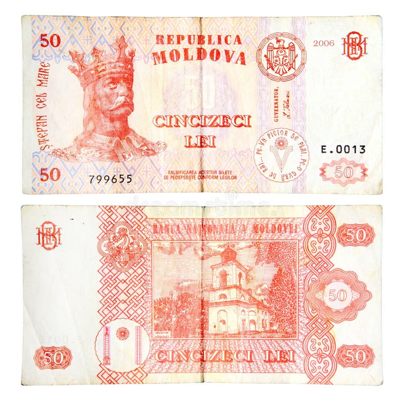 I Soldi Della Moldavia in Documento Avvolgono Immagine Stock - Immagine ...