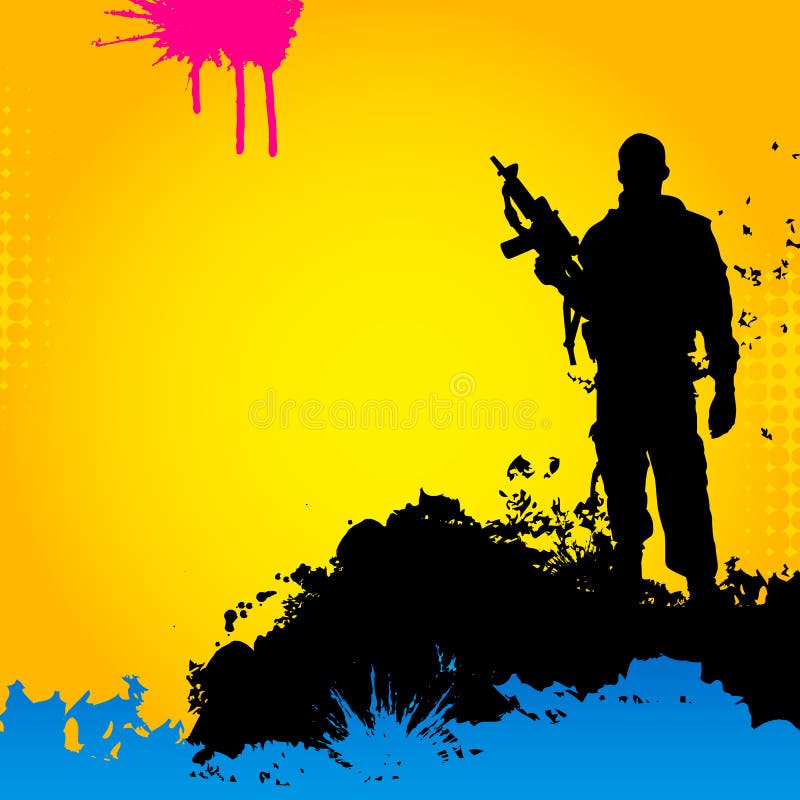 Abstract soldier stock illustration. Illustration of hate - 28044005