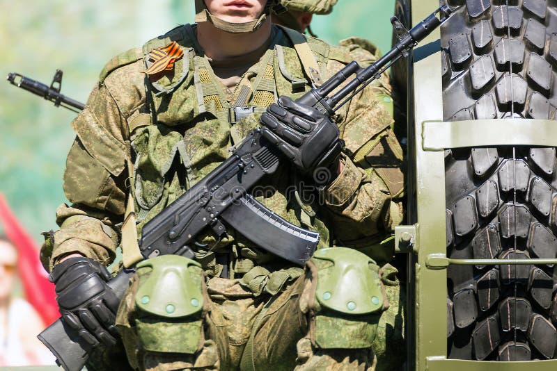 A Soldier Armed with a Machine Gun. Editorial Photography - Image of ...