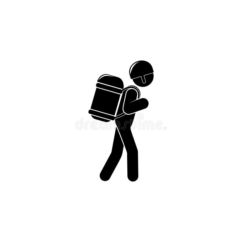 Soldier with a Backpack Illustration. Element of Army Icon for Mobile ...