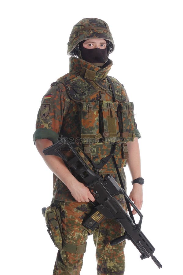 Soldier of the Bundeswehr. stock image. Image of protective - 9802693