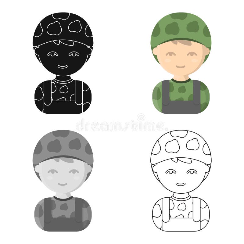Soldier Cartoon Icon. Illustration for Web and Mobile Design. Stock ...