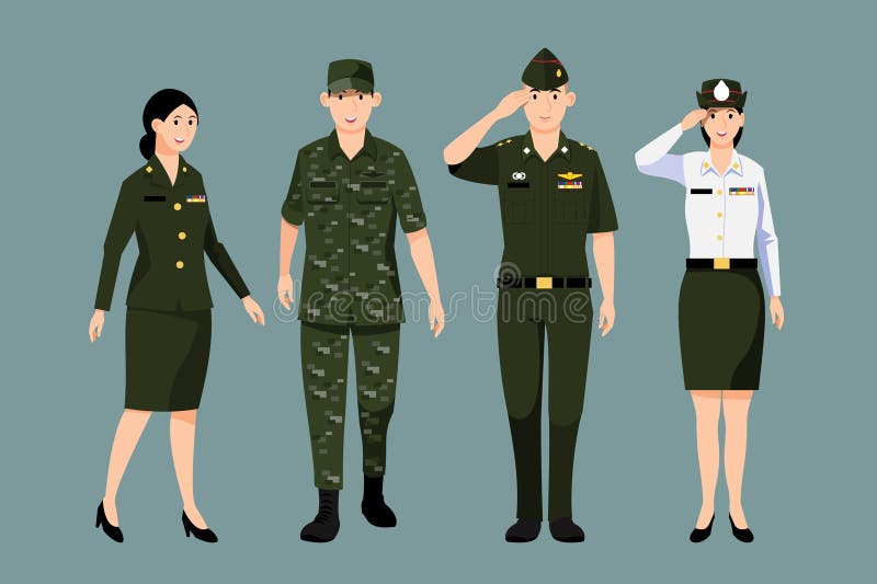 Soldier character set stock vector. Illustration of captain - 390088228