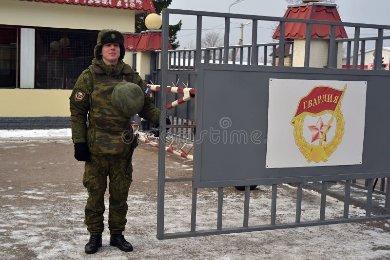 The Soldier at the Checkpoint Editorial Stock Photo - Image of cold ...