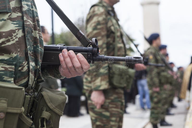 Soldier Closeup on Event Line Up Stock Image - Image of troopers ...
