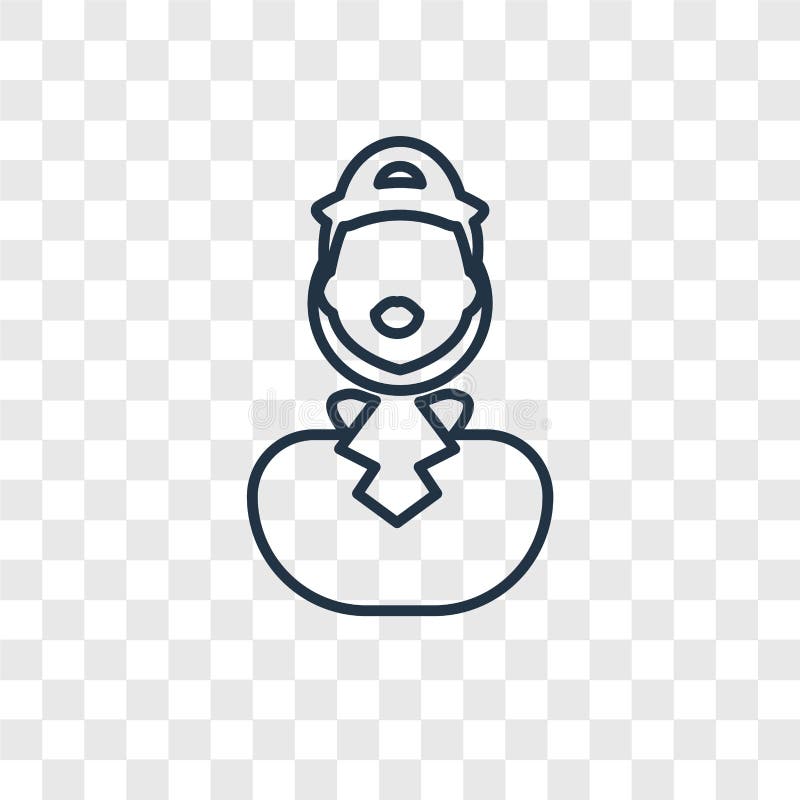 Soldier Concept Vector Linear Icon Isolated on Transparent Background ...