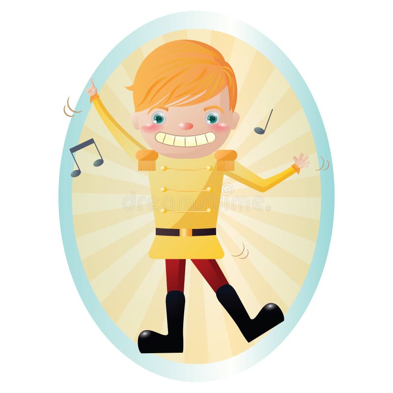 Soldier Dancing. Vector Illustration Decorative Design Stock Vector ...