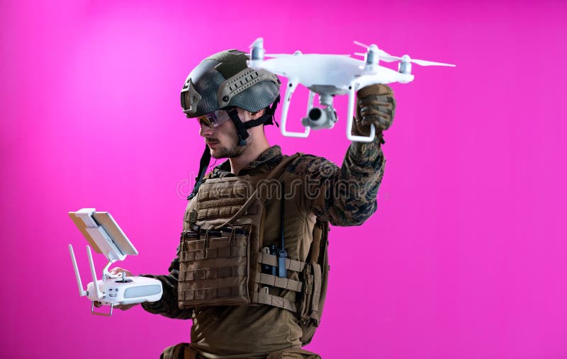 Soldier Drone Pilot Technician Stock Image - Image of search, engineer ...