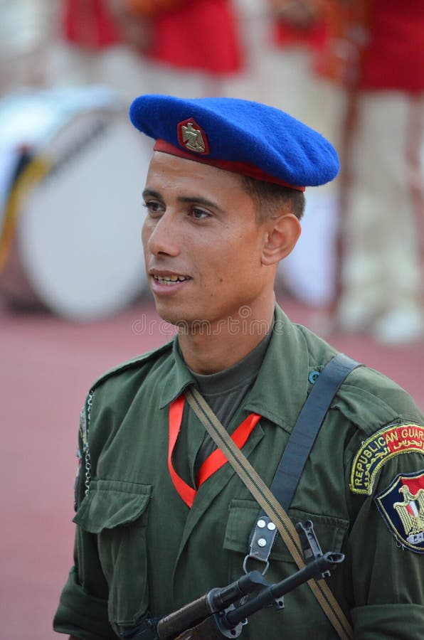 Soldier Egyptian Republican Guard Cairo Stadium Egypt Stock Photos ...