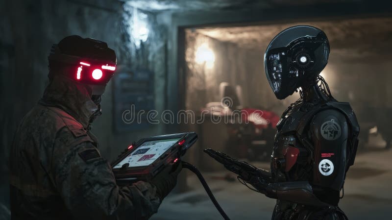 Robotic Interaction Event in Underground Lab Technology Scene ...