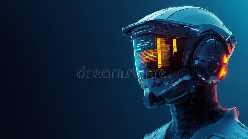 Soldier Equipped with Augmented Reality Helmet Displaying Advanced Data ...