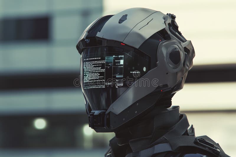 Soldier Equipped with Smart Helmet Featuring Augmented Data Display ...