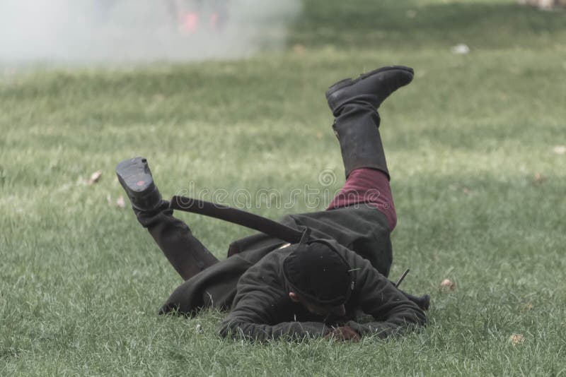 A Soldier Falling in a Battle Editorial Stock Image - Image of soldiers ...