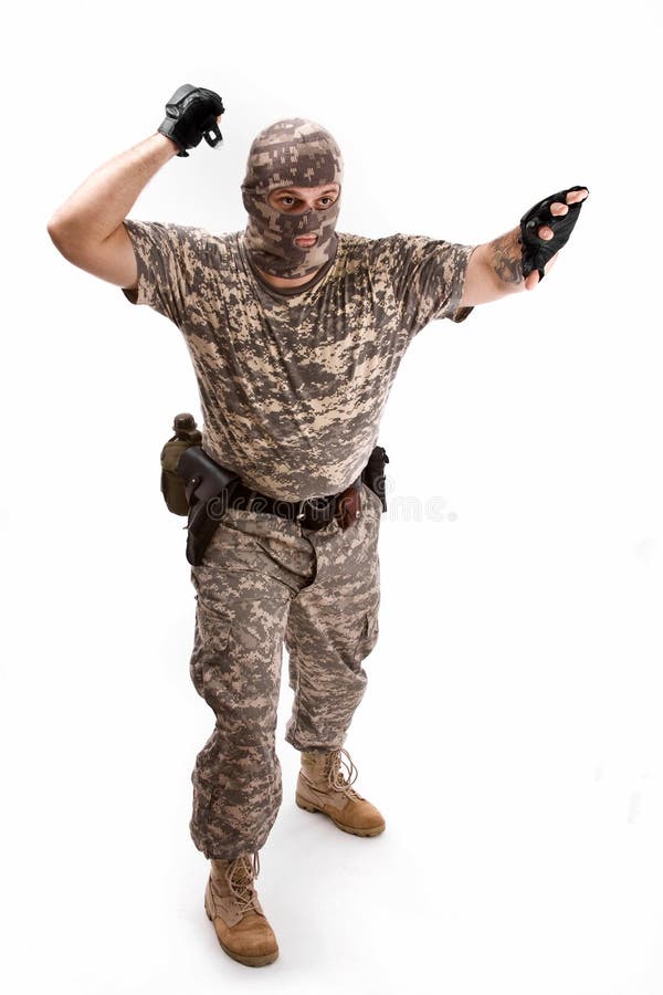 Soldier fighting stock image. Image of aiming, fine, marines - 16329909