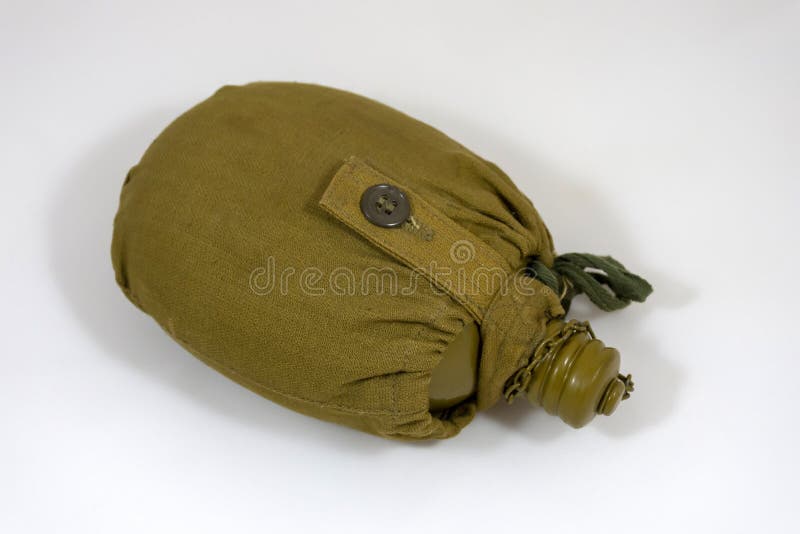 Soldier flask stock photo. Image of solid, textile, chain - 25562136